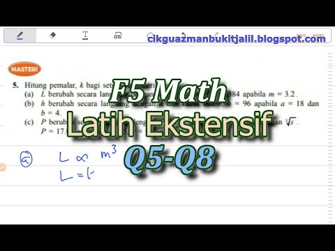 F5 Latih Ekstensif Q5-Q8 Bab 1 Ubahan Matematik Tingkatan 5 - YouTube