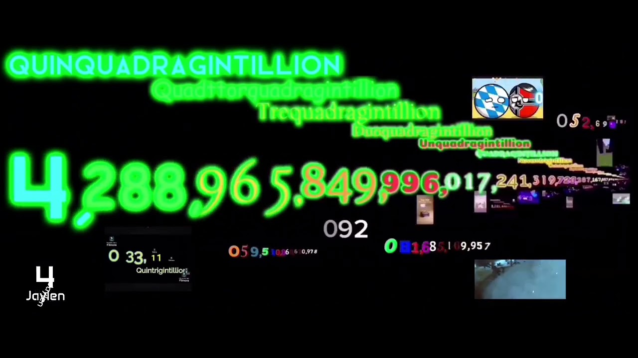 Numbers 1 to 1 Sexquadragintillion (46/100) Centillion - YouTube