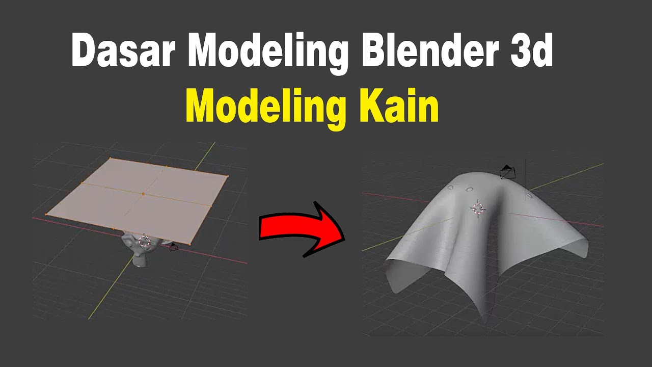 Tutorial Dasar Blender 3d. Modeling kain pada blender 3d - YouTube