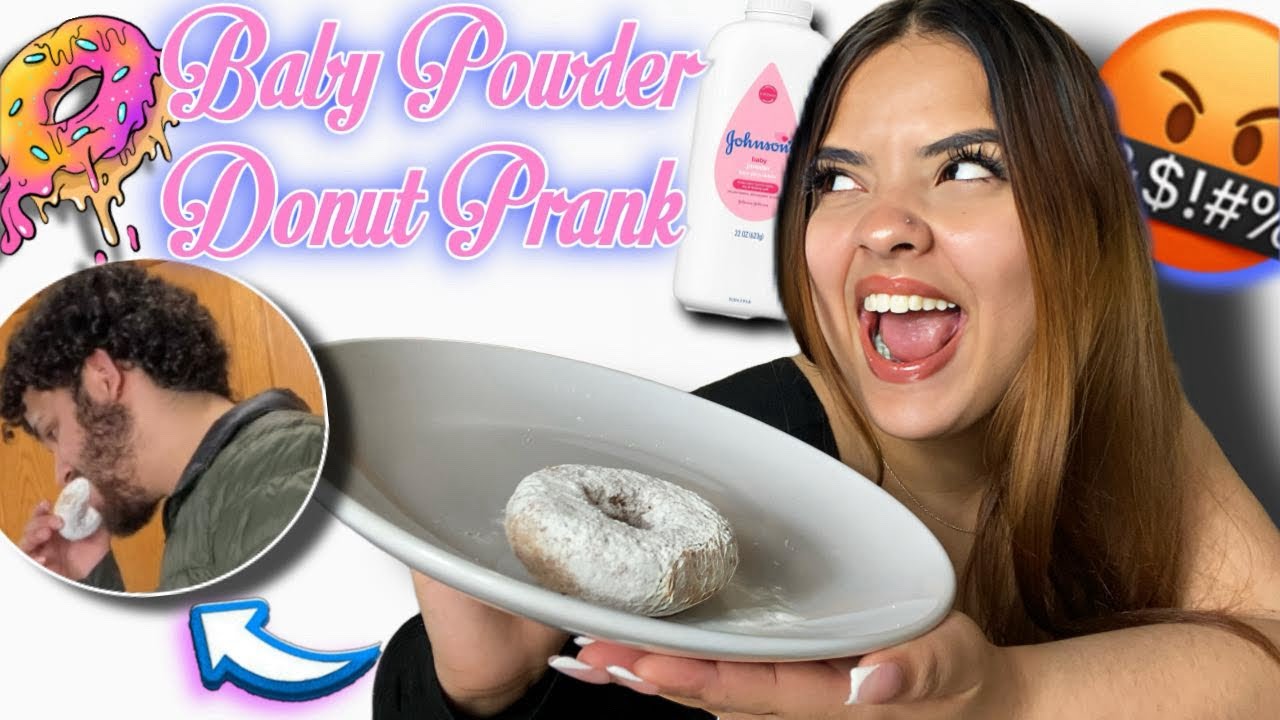 BABY POWDER DONUT PRANK ON BOYFRIEND|*HE FLIPS OUT*VLOGMAS DAY 11 - YouTube