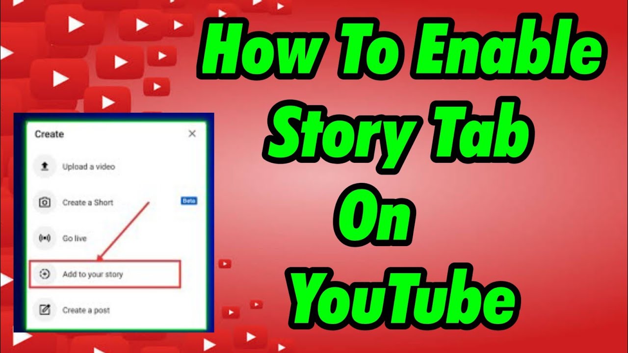 How To Enable Story Tab On YouTube (2024) - YouTube