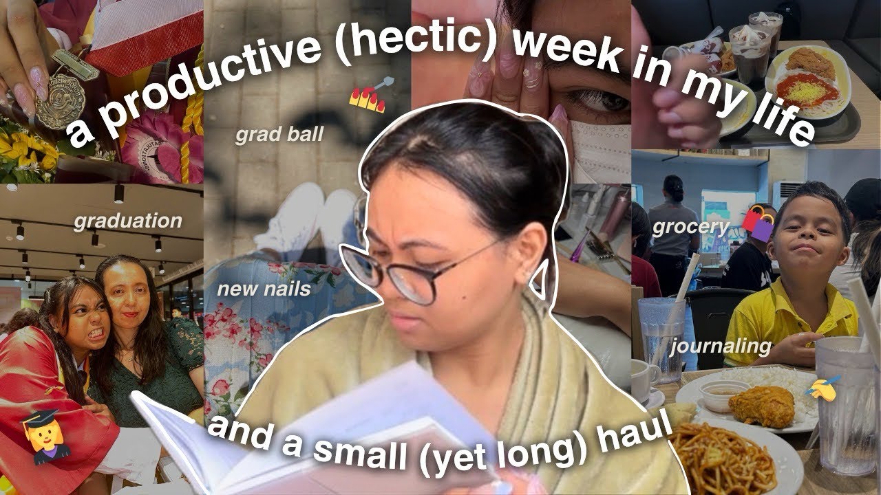 A PRODUCTIVE *hectic* WEEK IN MY LIFE📚 | nails, graduation🤺, grad ball ...
