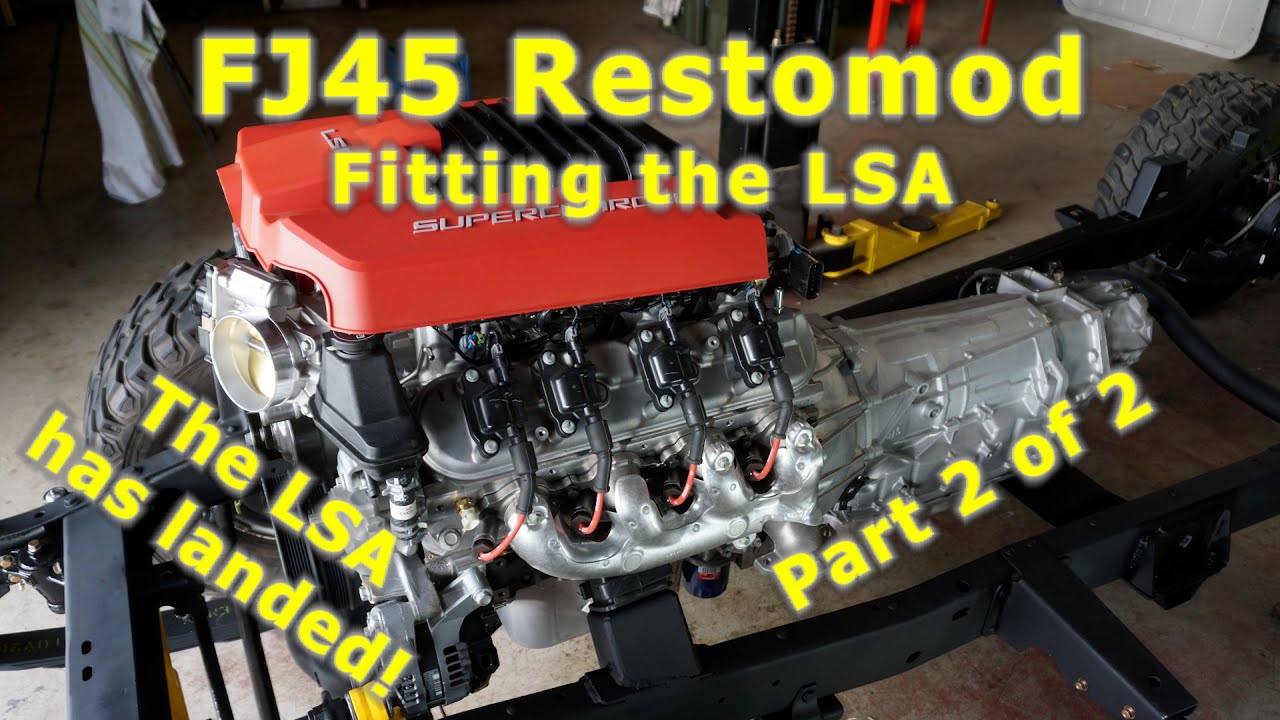FJ45 Landcruiser Restoration | Fitting the LSA Part 2/2 | Engine and ...