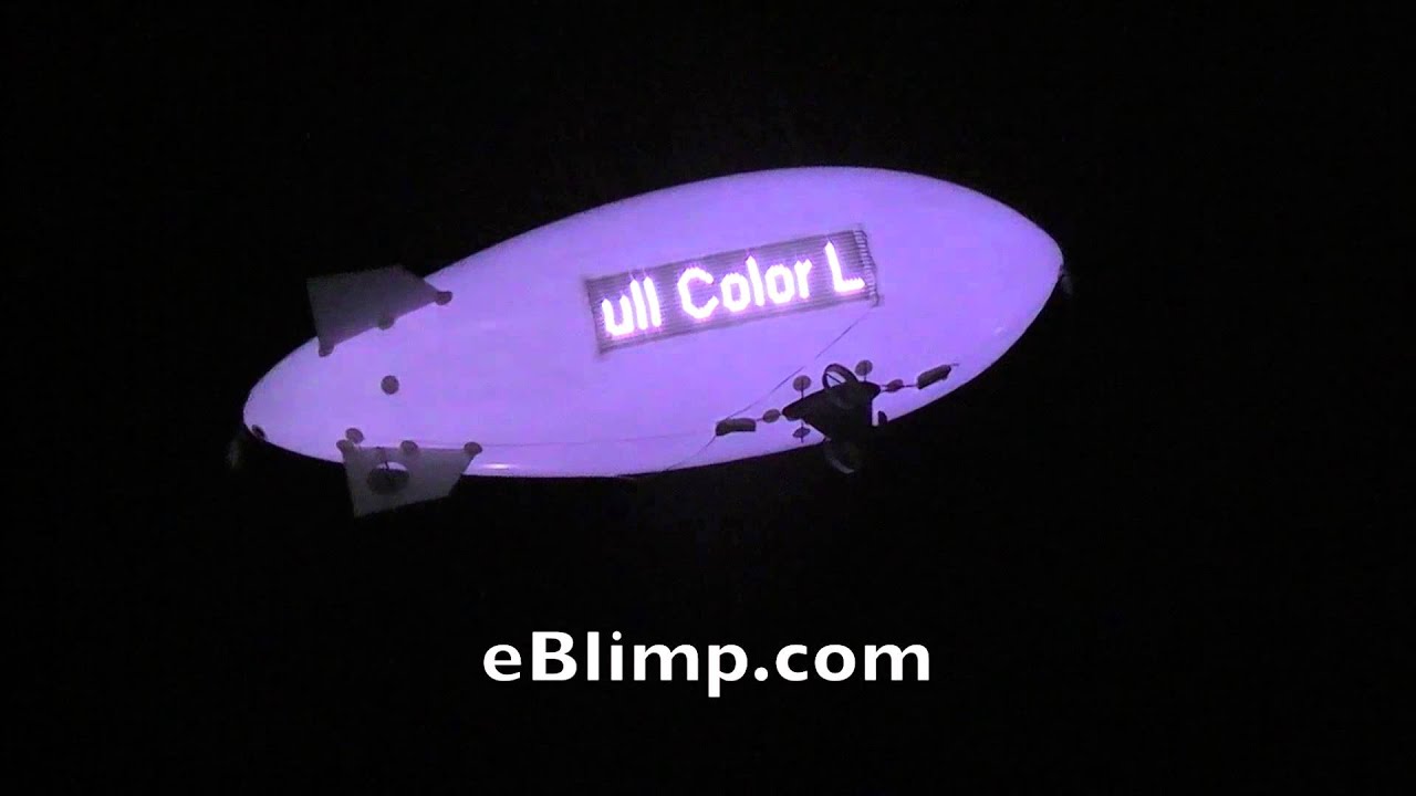 LED blimp outdoors - YouTube