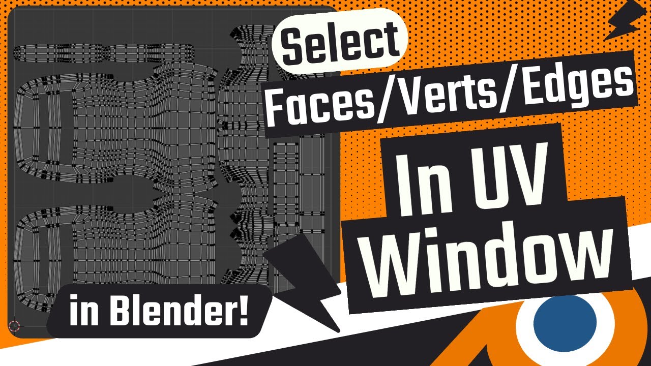 How to Select Faces/Verts/Edges in UV Window in Blender - YouTube