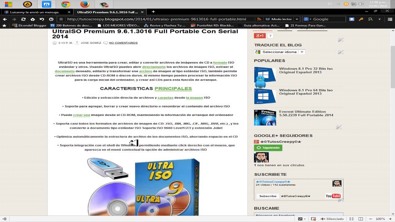 Descargar Ultraiso Premium 9 Full Portable Con Serial 2014 Youtube