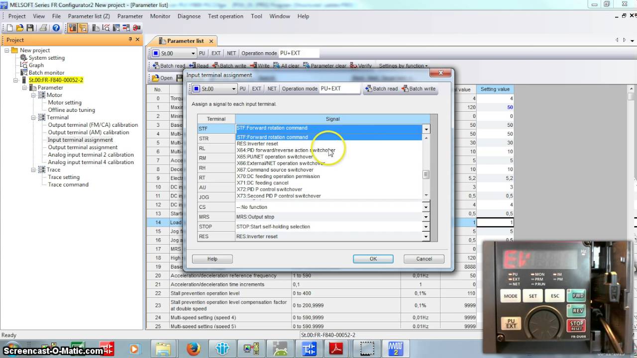 FR CONFIGURATOR 2 MITSUBISHI VDF F800 / A800 - YouTube