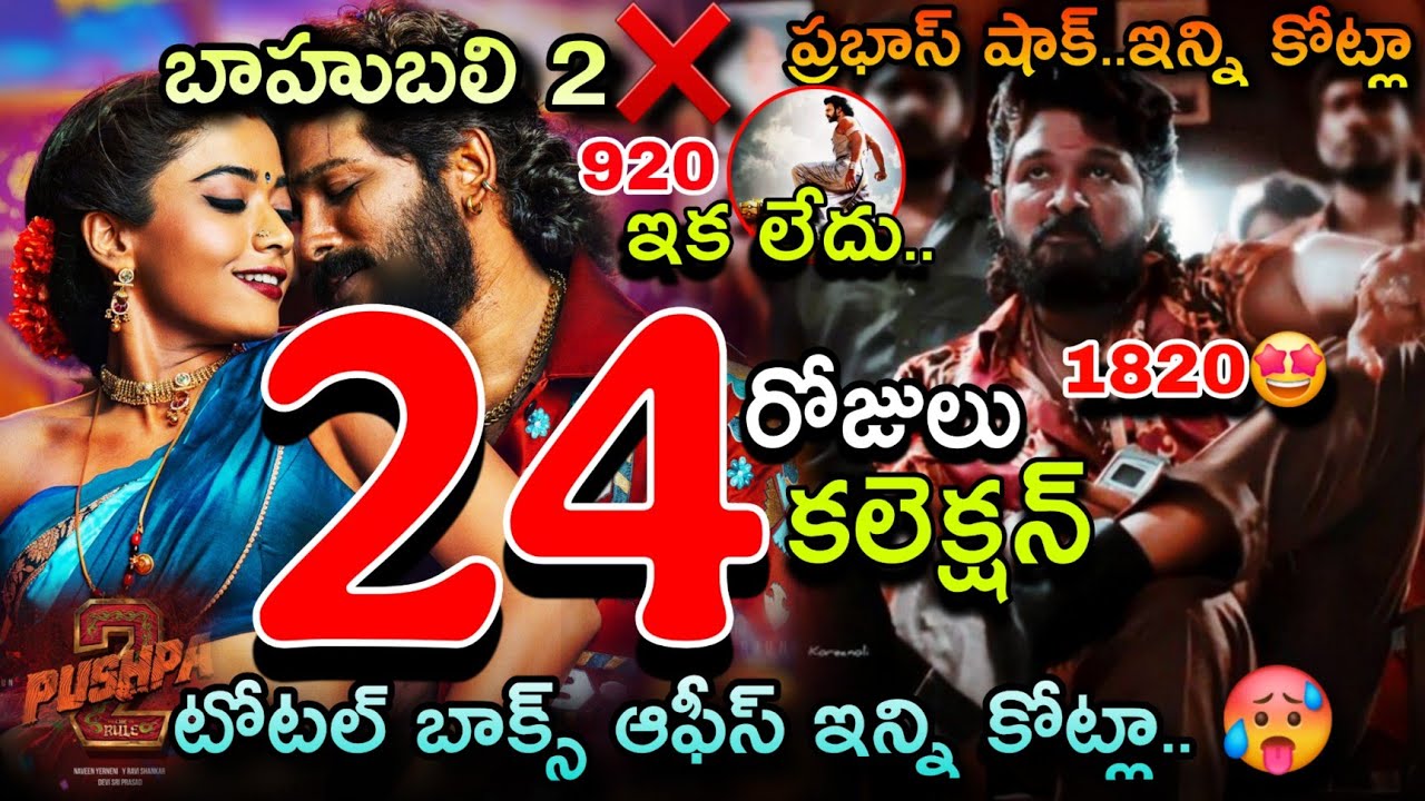Allu Arjun Pushpa2 24th Day Boxoffice Collection | Pushpa 2 Total ...
