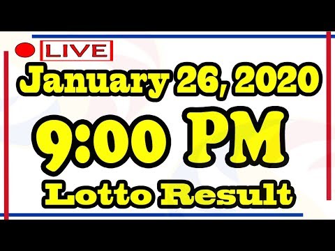 LIVE: Lotto Result Today 9 PM Lotto Draw, January 26, 2020 | stl, 3D ...