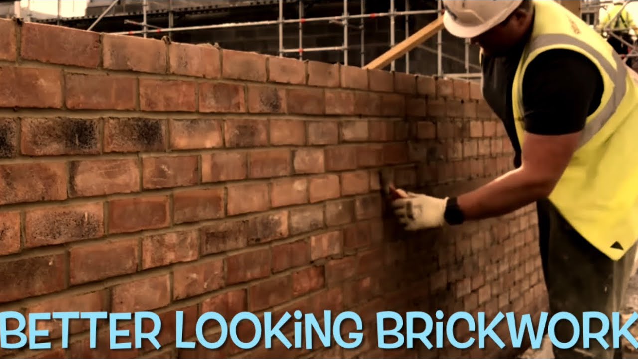 Bricklaying - How I Point/Joint Up my Brickwork (Tail & Top after using ...