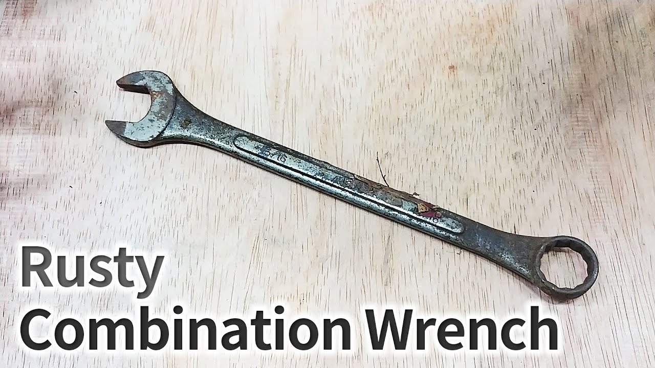 Rusty Combination wrench retoration / 녹슨 스패너 복구 - YouTube