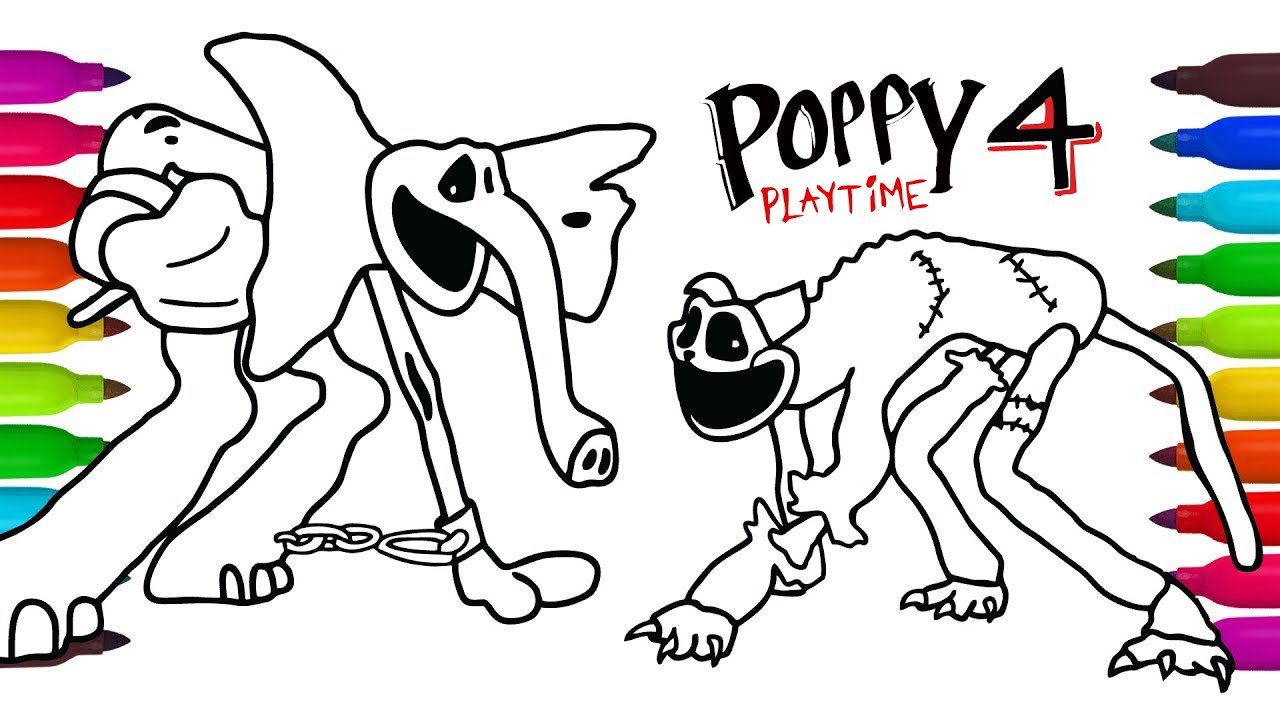 Poppy Playtime Chapter 4 Big Coloring Pages / How to Color Main Bosses ...
