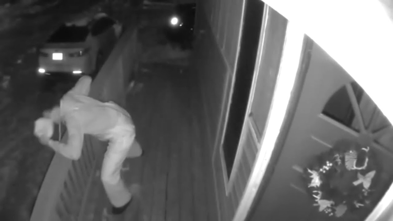 Guy Slips On The Snowy Porch And Almost Falls Down - YouTube