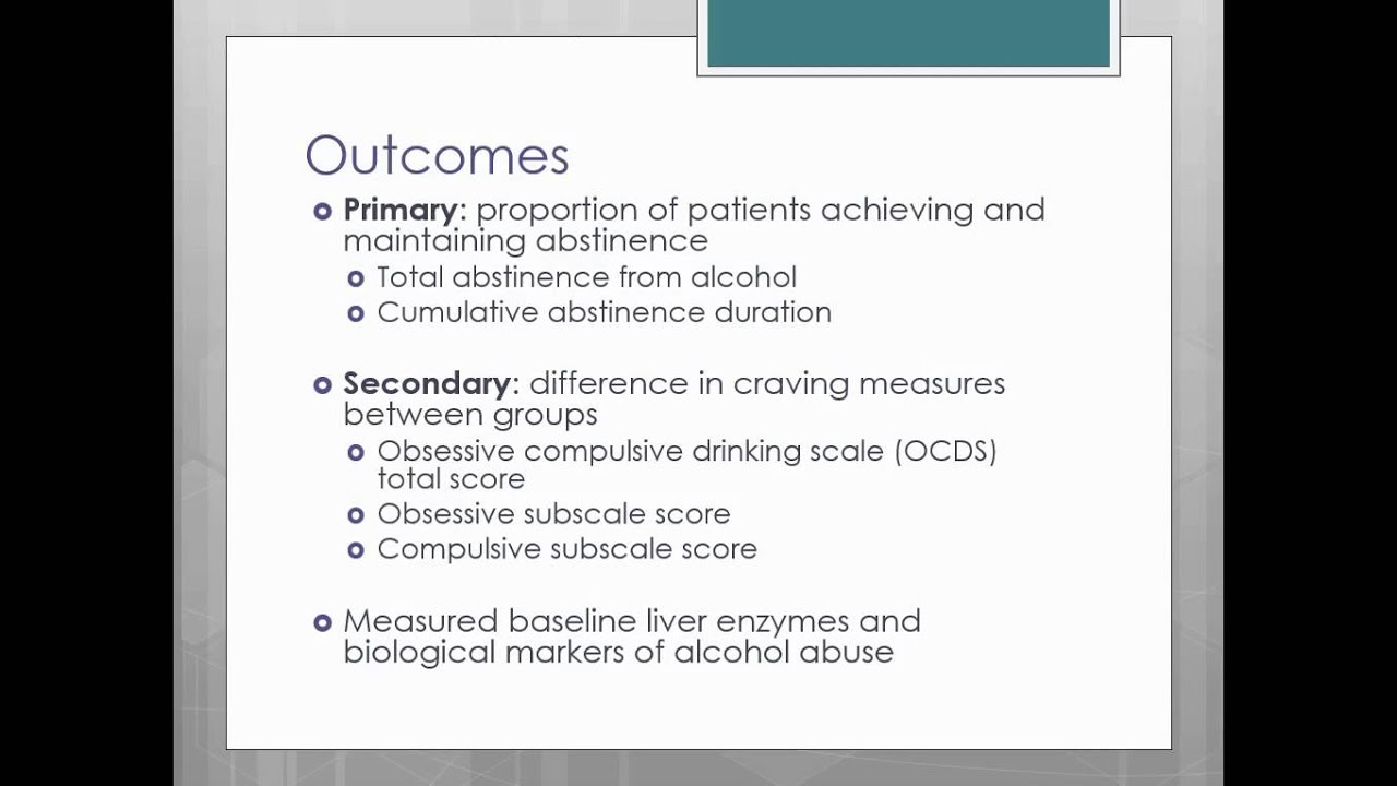 Baclofen for Alcohol Dependence in Liver Cirrhosis - YouTube