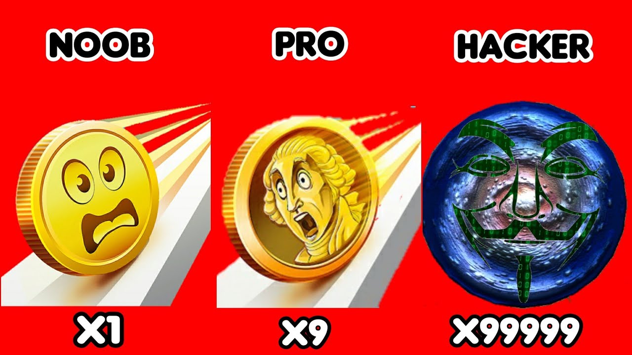 Noob vs Pro vs Hacker-Coin Rush - YouTube