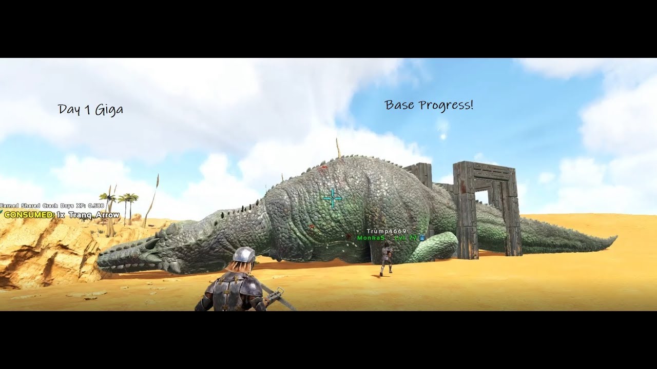 Day 1 Giga + Base Progress - Ark: Survival Evolved - YouTube