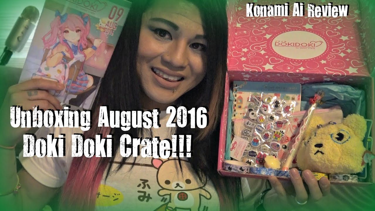 Unboxing August 2016 Doki Doki by Japan Crate! - Konami Ai Review - YouTube