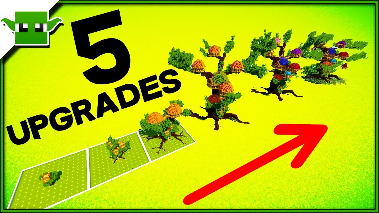Minecraft Treehouse - 5 Upgrades Speed Build Timelapse - YouTube