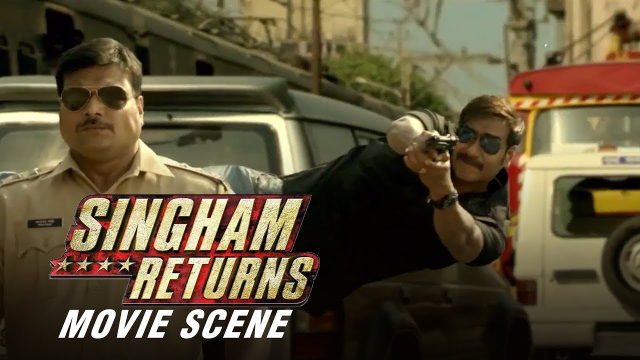 Ajay Devgn Saves Anupam Kher | Singham Returns | Movie Scene - YouTube