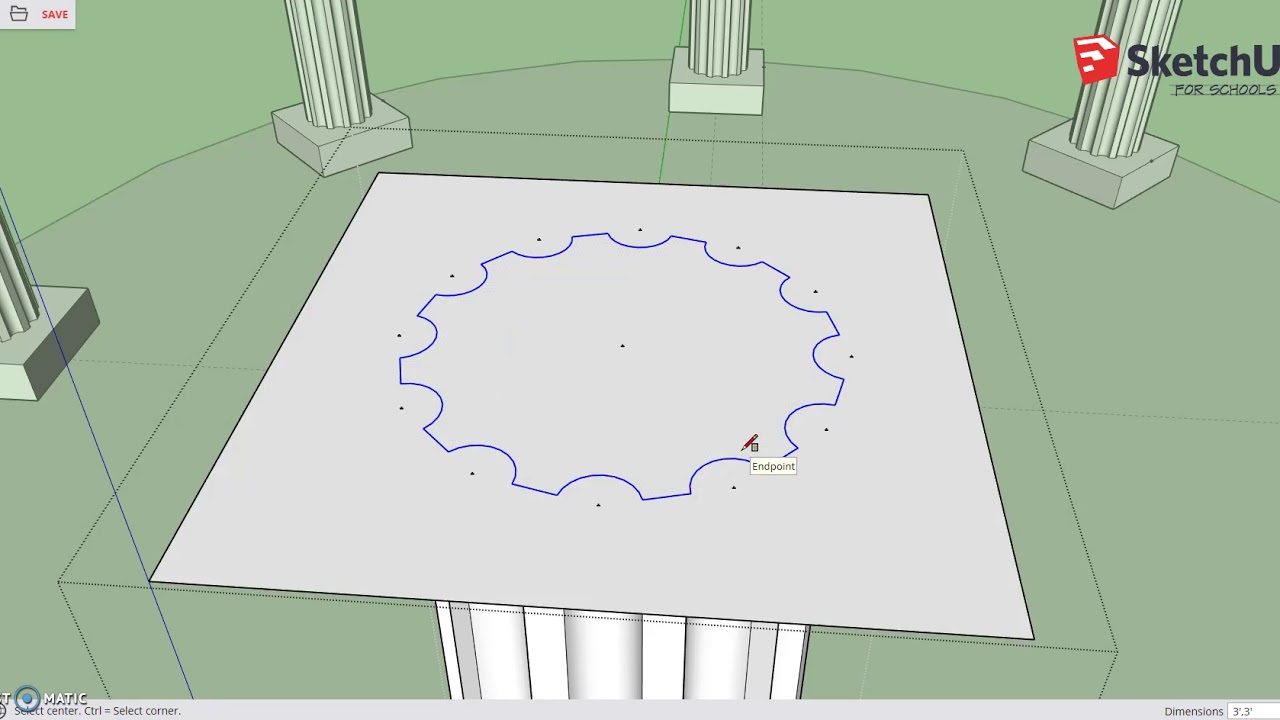 PLTW Sketchup Making Greek Temple Part 2 - YouTube