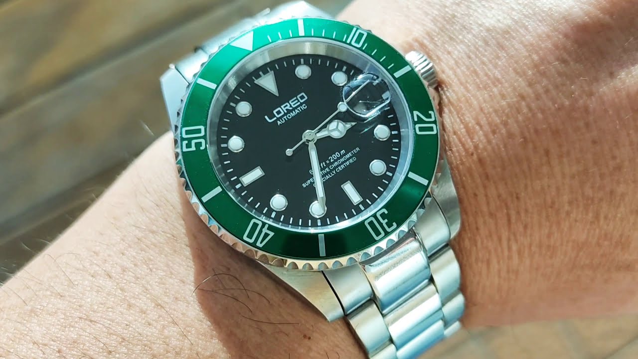 Loreo Watch/Rolex Submariner Homage ロレオ ダイバーズウオッチ サブマリーナ オマージュ - YouTube