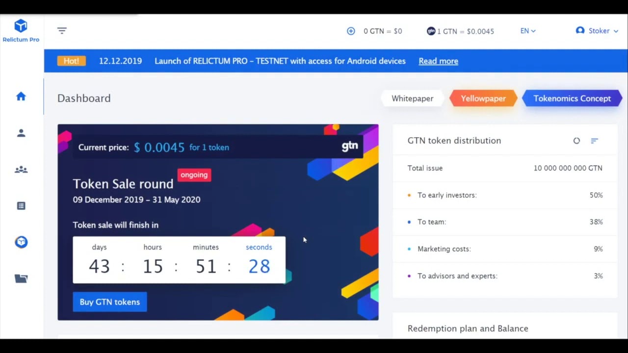 Relictum Pro Registration Node installation on Windows OS | Blockchain Of the La - YouTube