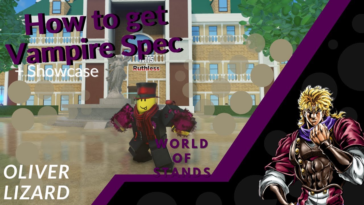 How to get Vampire Spec + Showcase | Roblox World of Stands | - YouTube