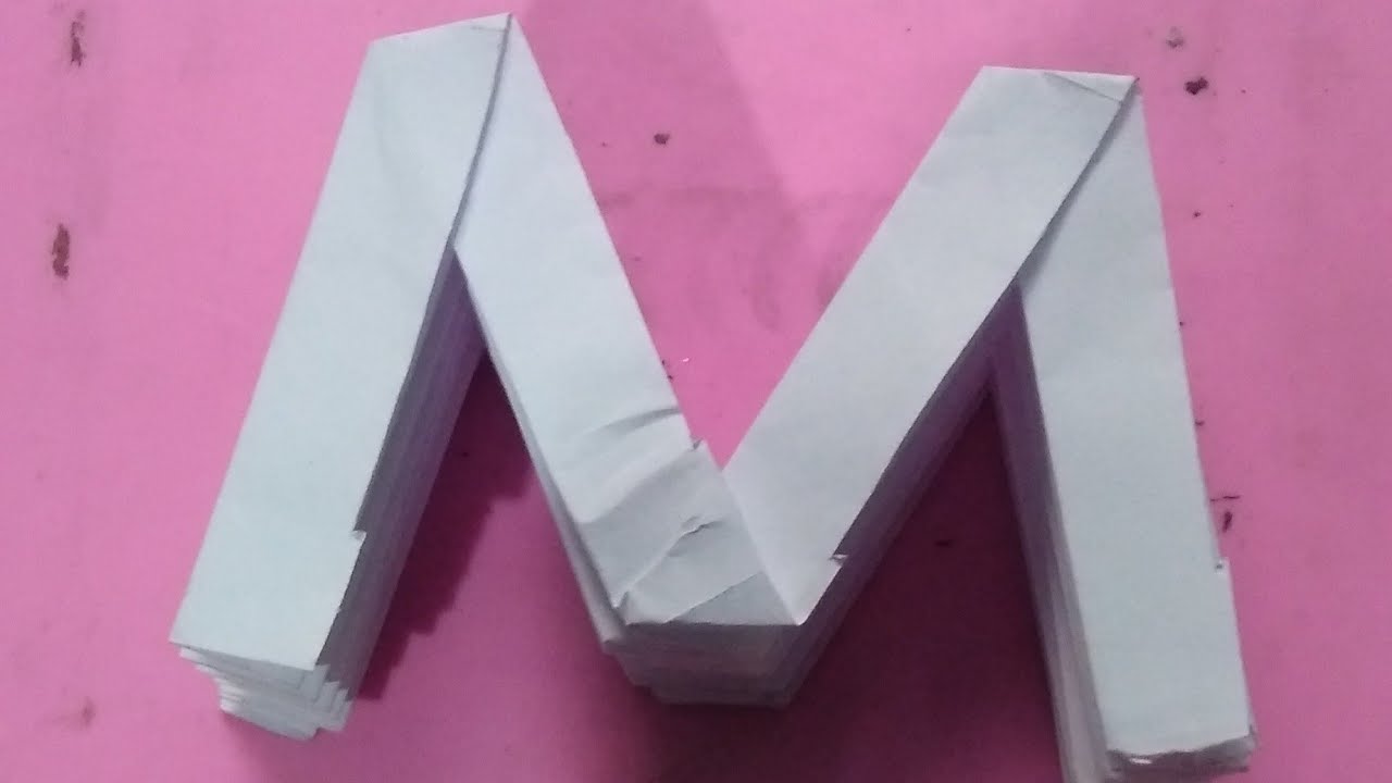 How to make origami paper, M W/ paper origami alphabet , M W /Kakoli ...