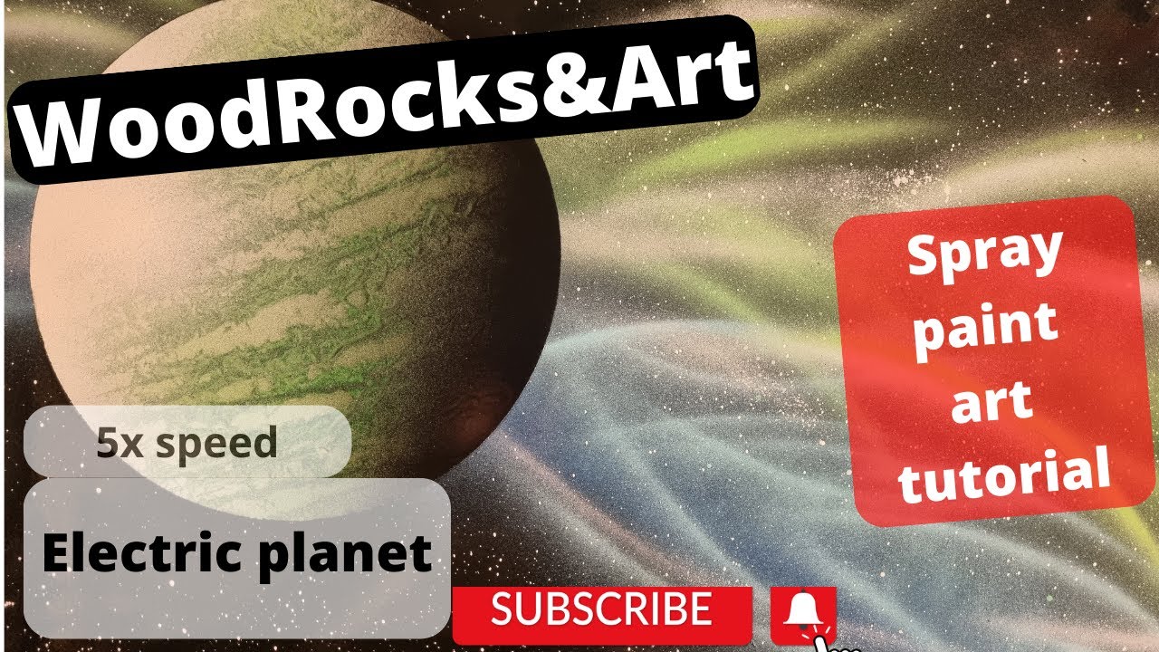 How to spray paint art : Electric planet tutorial - YouTube