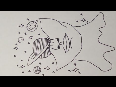 How to draw a mind & space sketch|Step by step for beginners ...