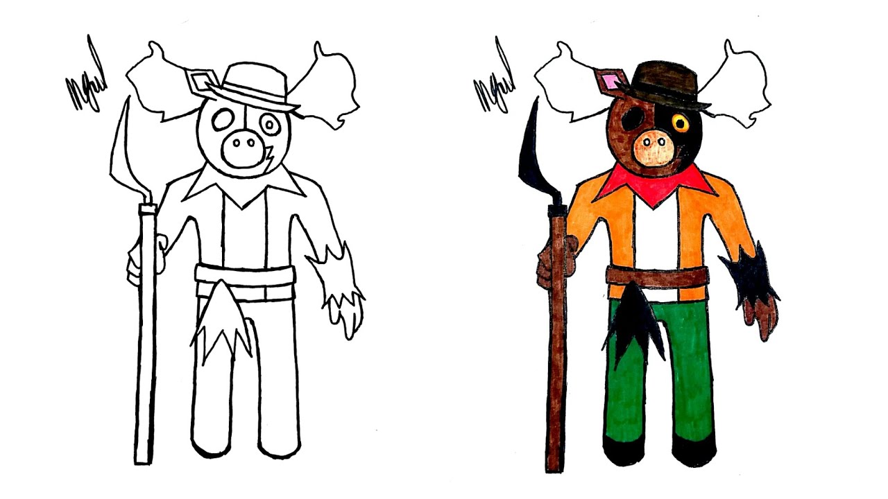HOW TO DRAW MARKUS FROM ROBLOX PIGGY - YouTube
