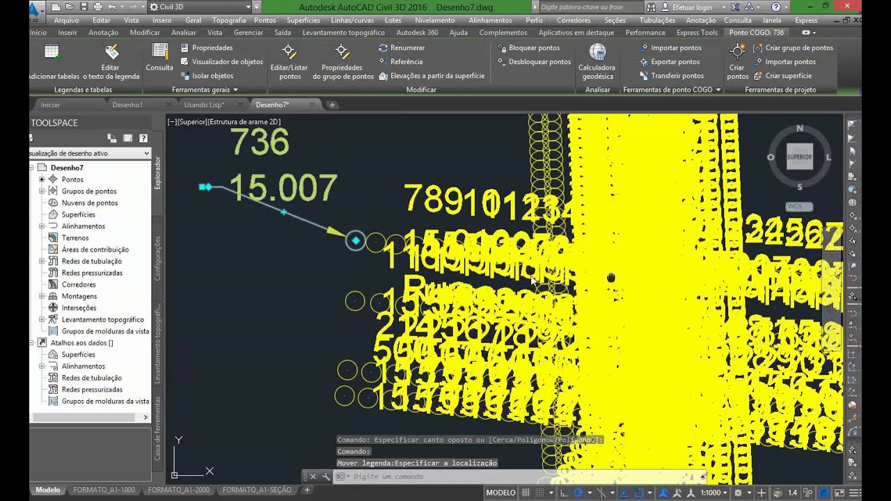 Converter pontos do AutoCAD em Pontos COGO do AutoCAD Civil 3D 2016 ...