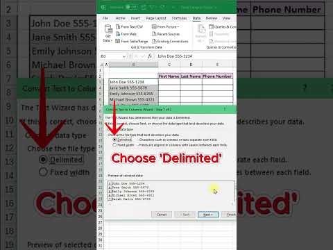 Text to Columns in Microsoft Excel