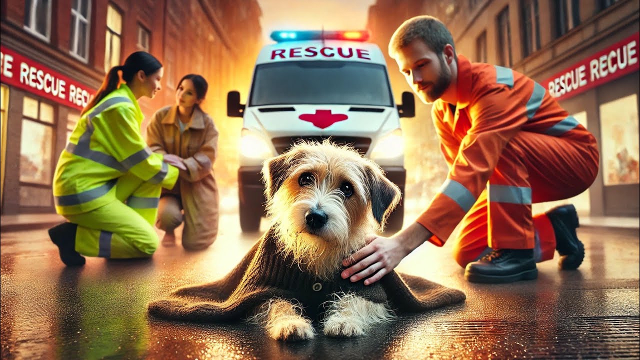 Volunteers Save Injured Stray Dog and Her Pup from City Streets - YouTube