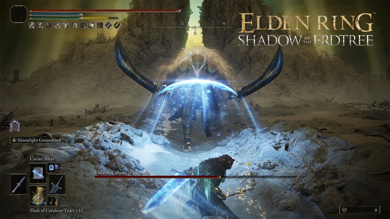 Dark Moon Greatsword ft. Rani's Dark Moon vs Consort Radahn (No Hit ...