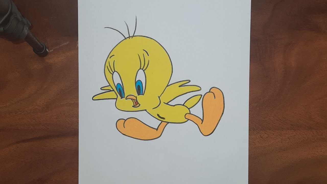 How do you draw a simple Tweety Bird? | Cartoon Drawing - YouTube