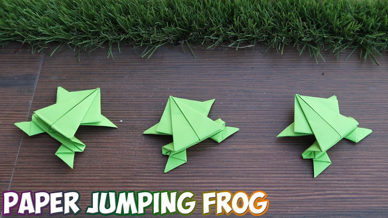 How to make a Paper Frog | Paper Jumping Frog | Origami Frog - easy ...
