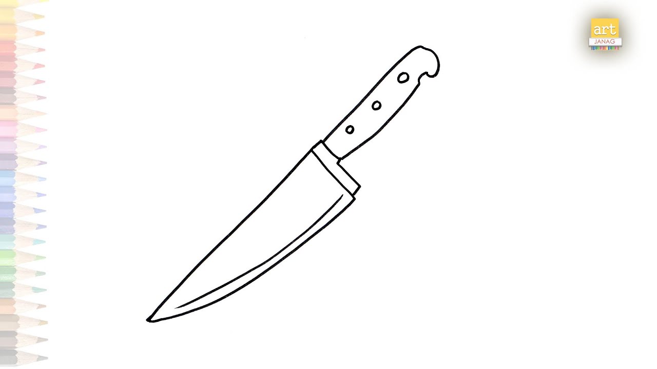 Vegetable cutting Knife drawing video | Kitchen Knife drawing | How to ...