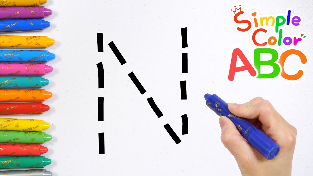 How to write the alphabet N | Find the letter N in words | Write ...