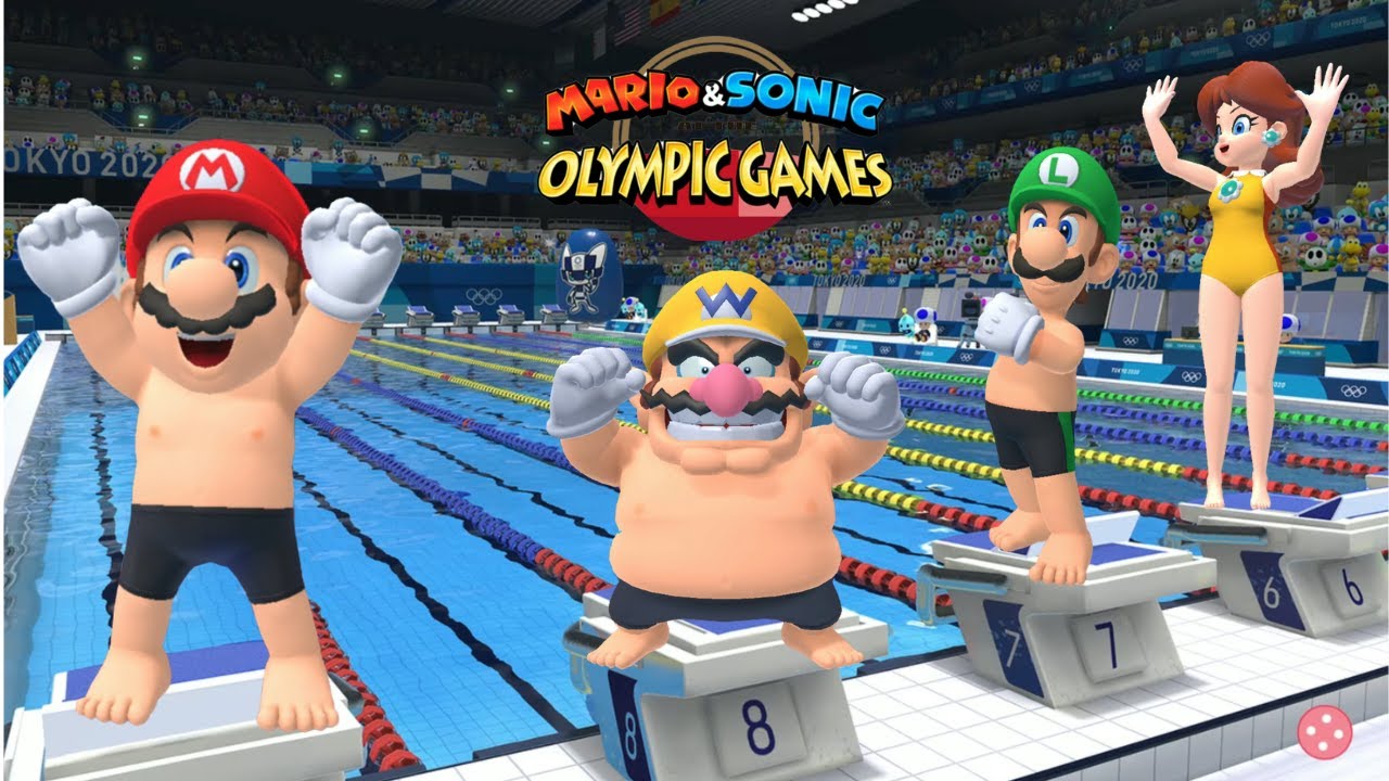 Swimming Gameplay Mario & Sonic At The Olympic Games Tokyo 2020 Mario ...