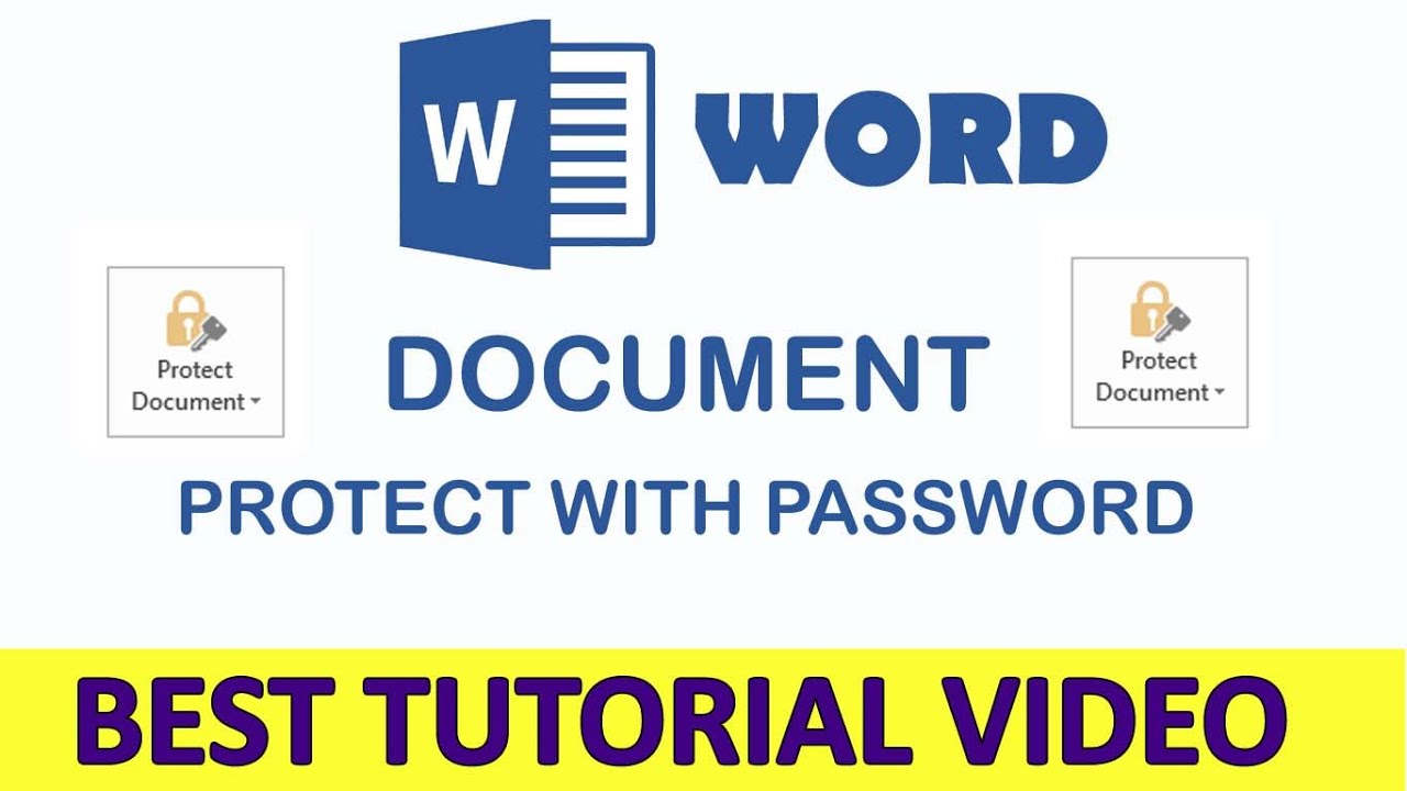 How to protect word document with password - YouTube