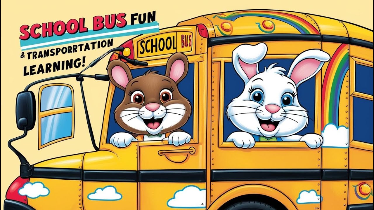 Hop on the School Bus Sing-Along Fun! 🚌 Cute Kids Animation! 🎶 - YouTube
