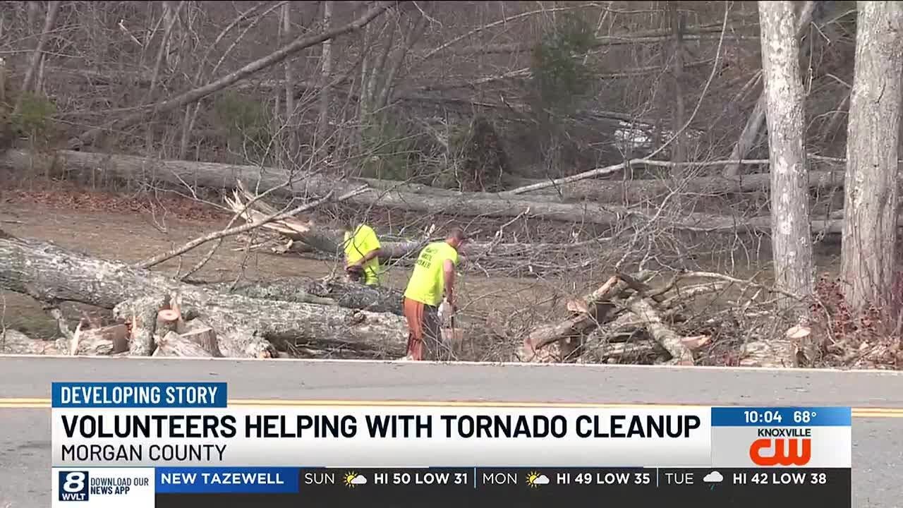 Volunteers come together to help those affected by tornado - YouTube