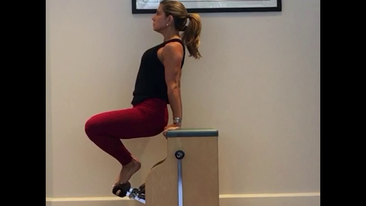 Pilates Exercise: Tricep Dip On The Wunda Chair - YouTube