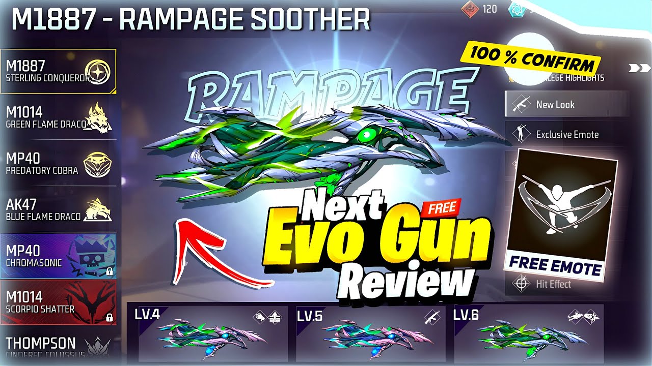 Next Evo Gun Free Fire | Evo M1887 Confirm Date | Next Evo Gun Confirm ...