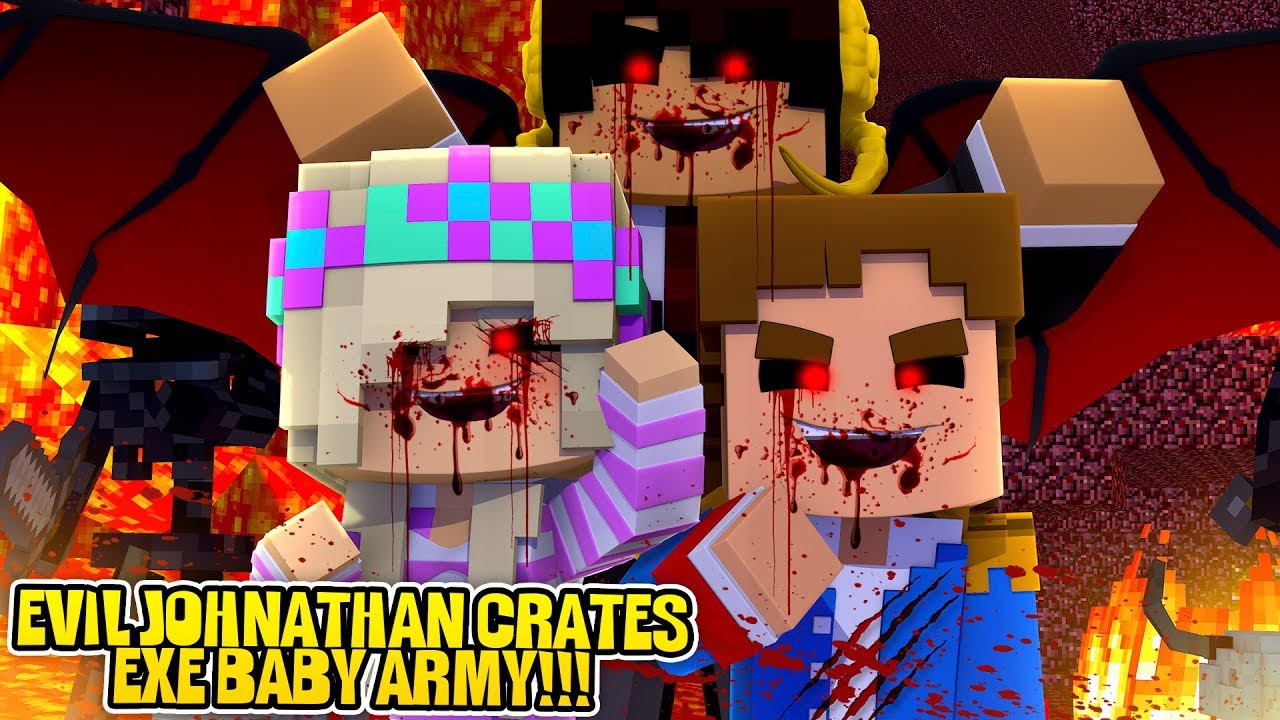 Minecraft BABY .EXE: EVIL JOHNATHAN CRATES BABY LEAH .EXE!! Donny ...