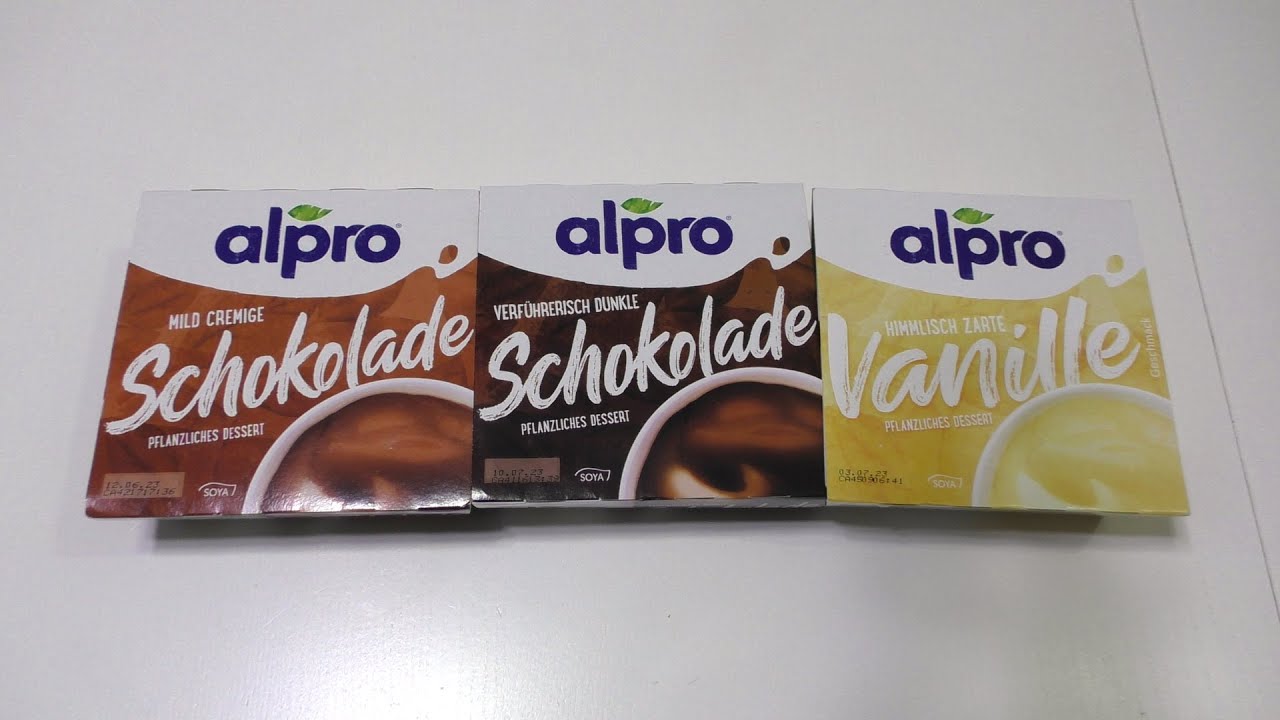 alpro Desserts (Vanilla, Chocolate) - YouTube