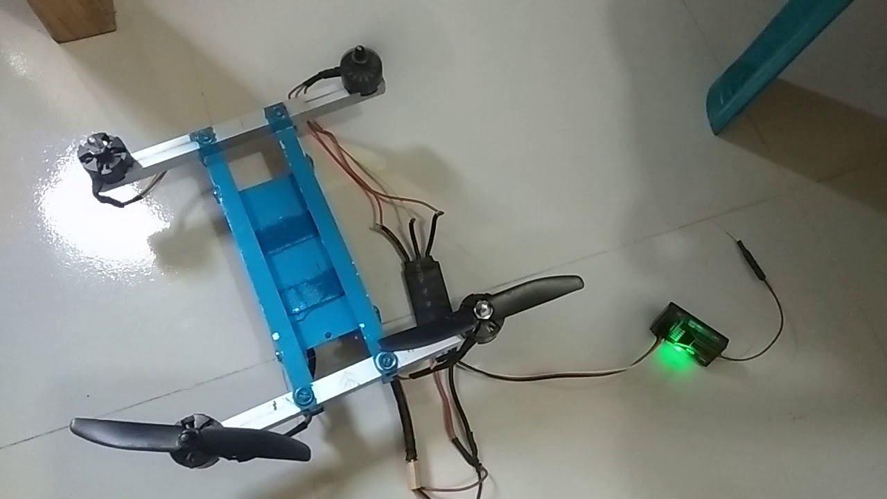 250 quadcopter flying test use microzone tx rx - YouTube