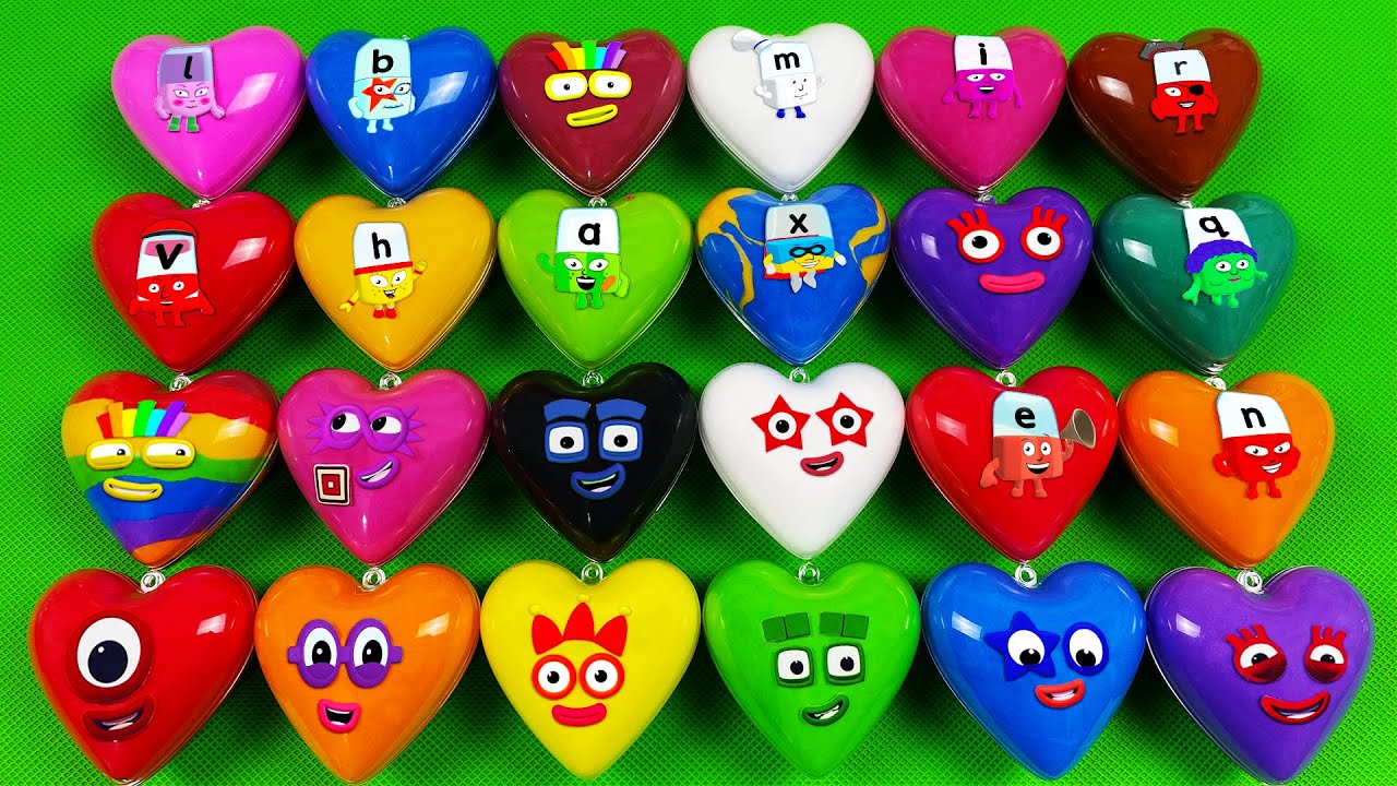 Numberblocks – Looking for Clay With Heart Colors Mix! ASMR - YouTube