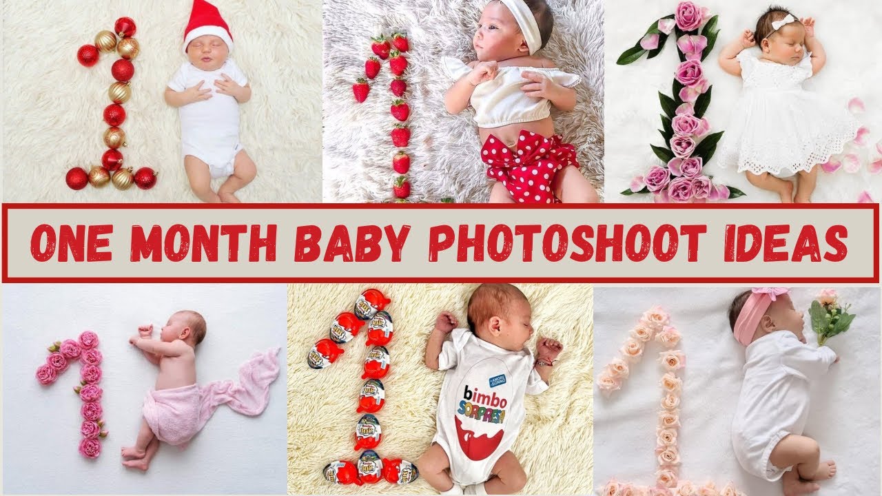 1 Month Baby Photoshoot Ideas at Home | One Month Baby Photography ...